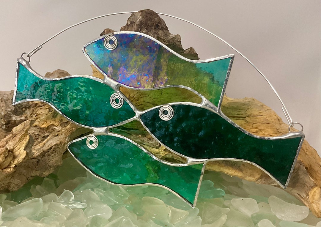 Stained Glass Fish Suncatcher Fish Suncatcher Fish Gift Window Hanging ...