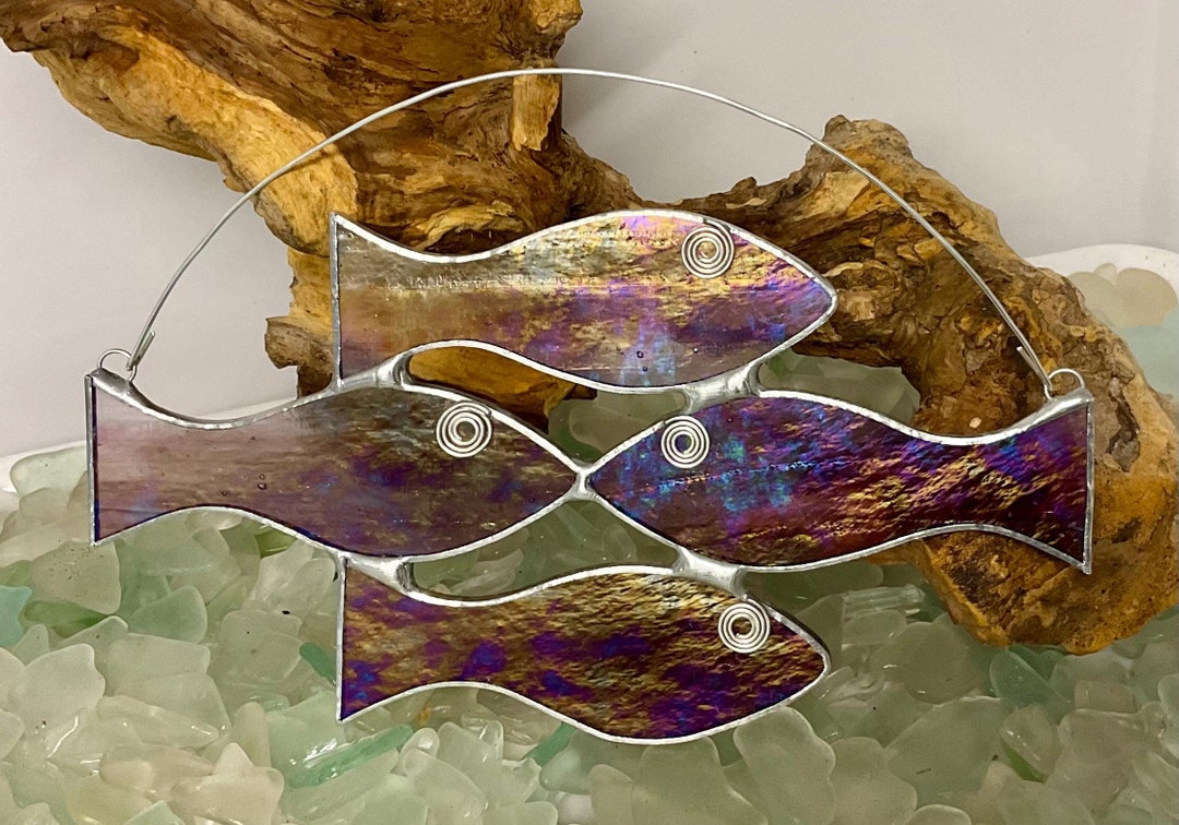 Stained Glass Fish Suncatcher Fish Suncatcher Fish Gift Window Hanging ...