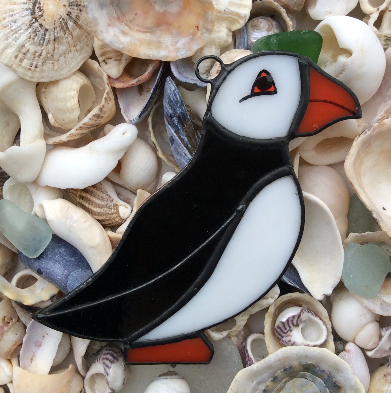 Stained Glass Puffin Suncatcher Handcrafted Comical Puffin - Etsy UK