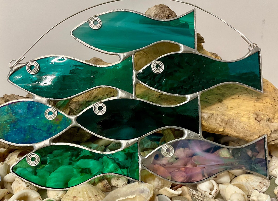 Stained Glass Fish Suncatcher Fish Suncatcher Fish Gift Window Hanging ...