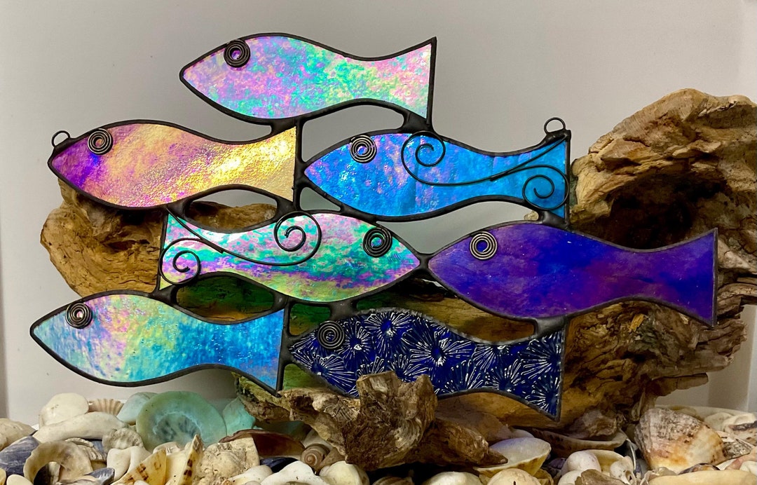 Stained Glass Fish Suncatcher Glass Fish Fish Gift Window Hanging Fish ...