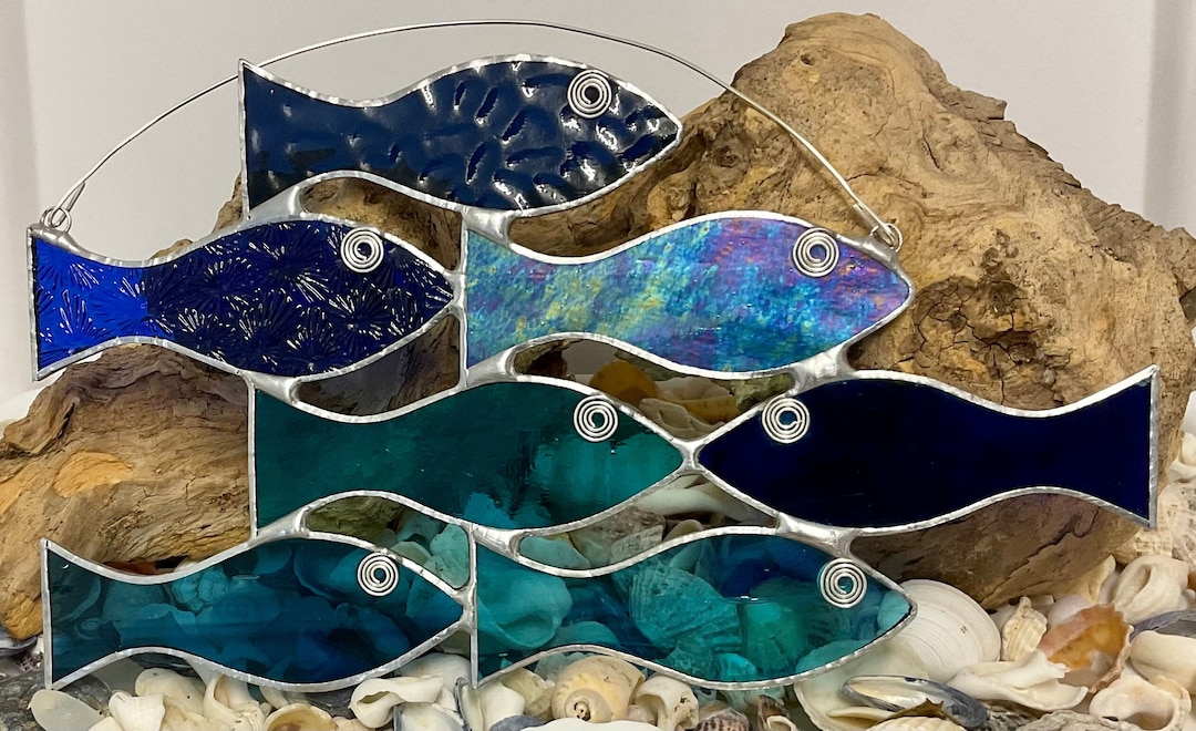 Stained Glass Fish Suncatcher Fish Suncatcher Fish Gift Window Hanging ...