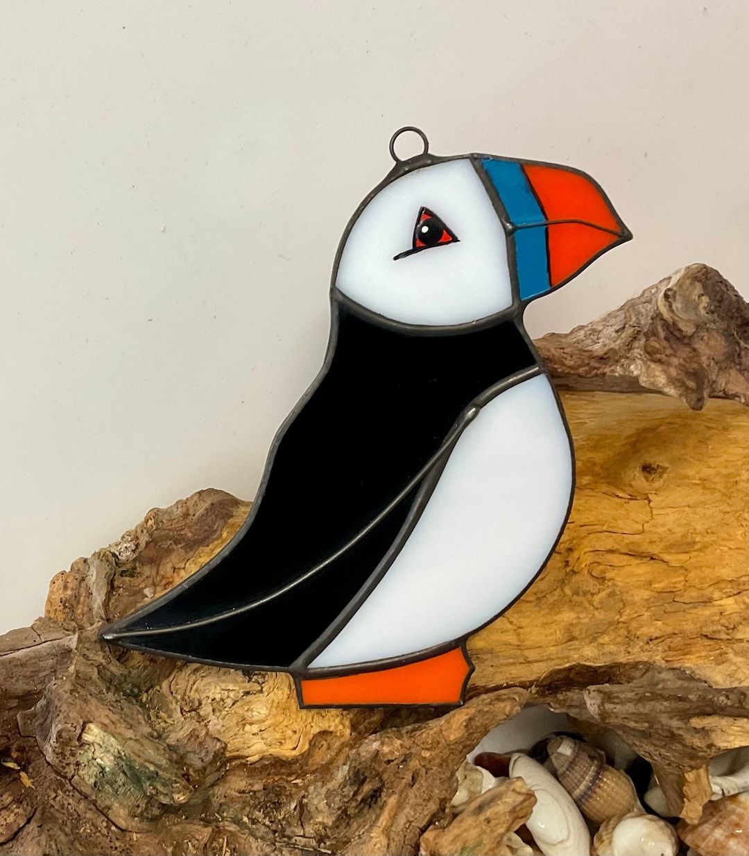 Stained Glass Puffin Suncatcher • Puffin Suncatcher • Window Hanging ...