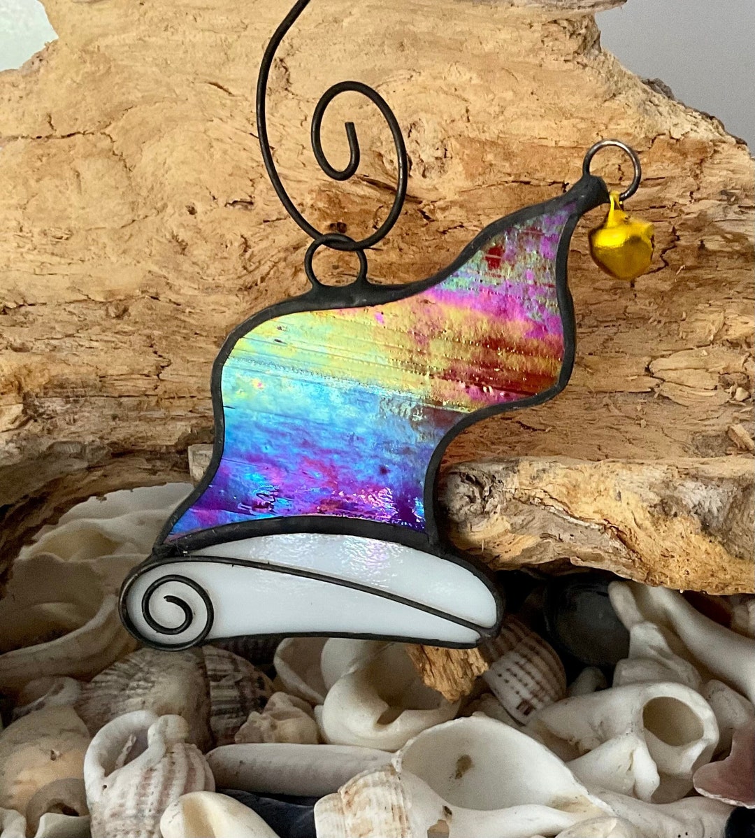Stained Glass Santa Hat Suncatcher Santa Hat Suncatcher Santa Hat ...