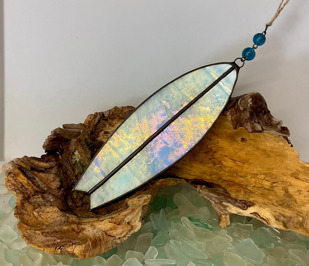 Stained Glass Surfboard Suncatcher Surf Lover Gift Glass Surfboard ...