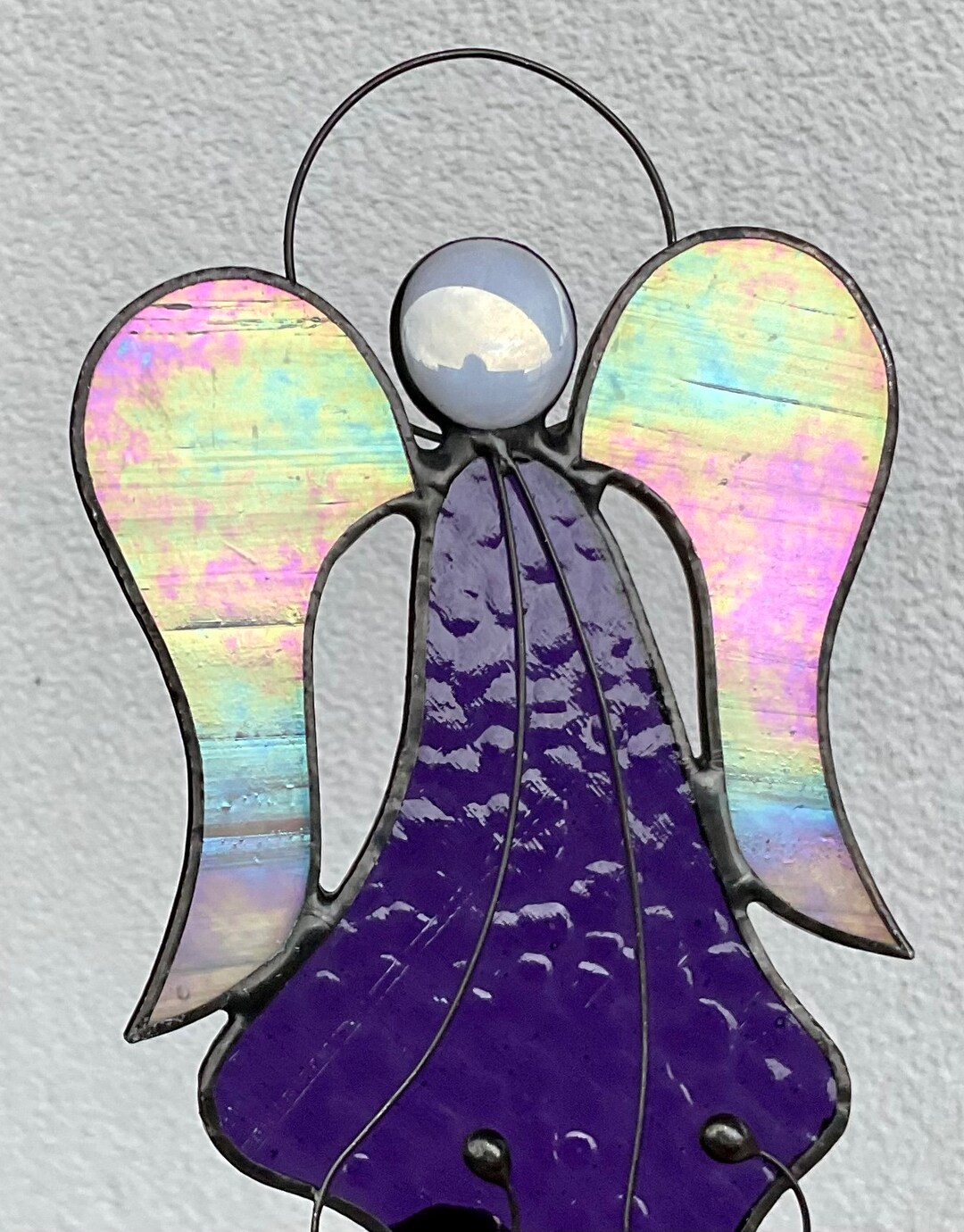 Stained Glass Angel Suncatcher • Angel Suncatcher • Angel Gift • Glass ...