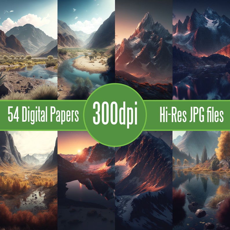 Nature Mountains and Valleys Big Bundle Photo Backgrounds - Etsy