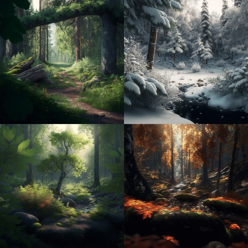 Forest Bundle | Digital Papers | Scrapbooking | Digital Download | High ...