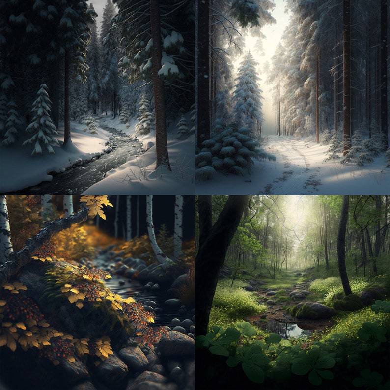 Forest Bundle | Digital Papers | Scrapbooking | Digital Download | High Resolution - Etsy