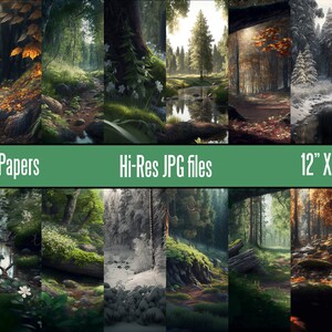 Forest Bundle | Digital Papers | Scrapbooking | Digital Download | High ...
