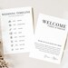 Welcome Letter and Itinerary, Wedding Schedule of Events, Agenda ...