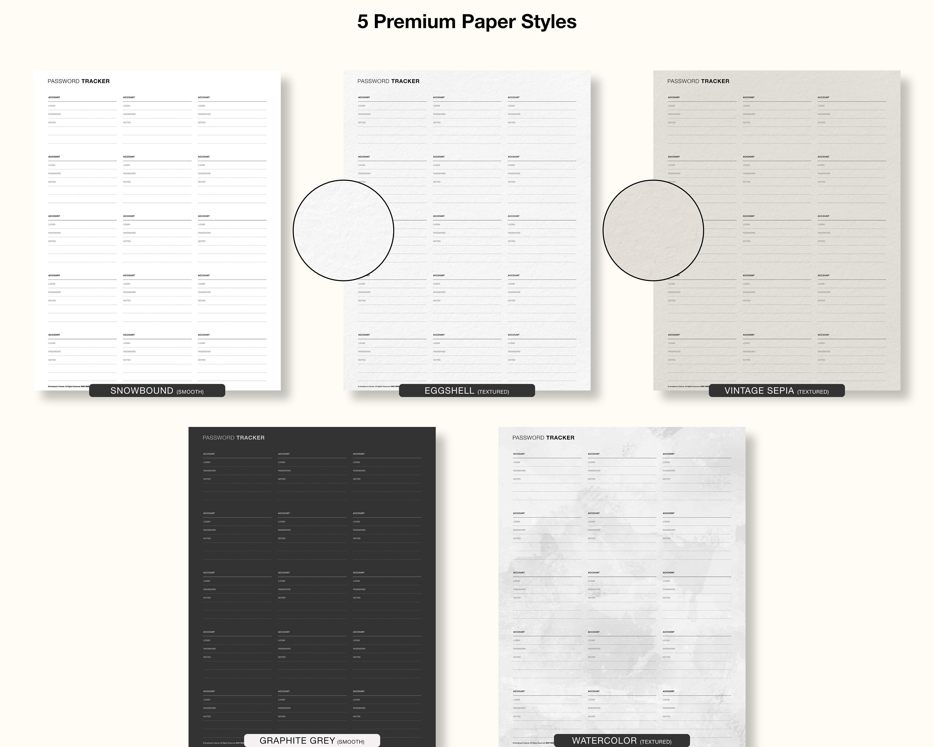 PASSWORD TRACKER Planner Priority Matrix Tasks Digital - Etsy
