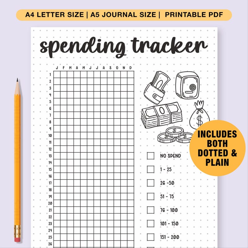 Spending Tracker Digital - Etsy
