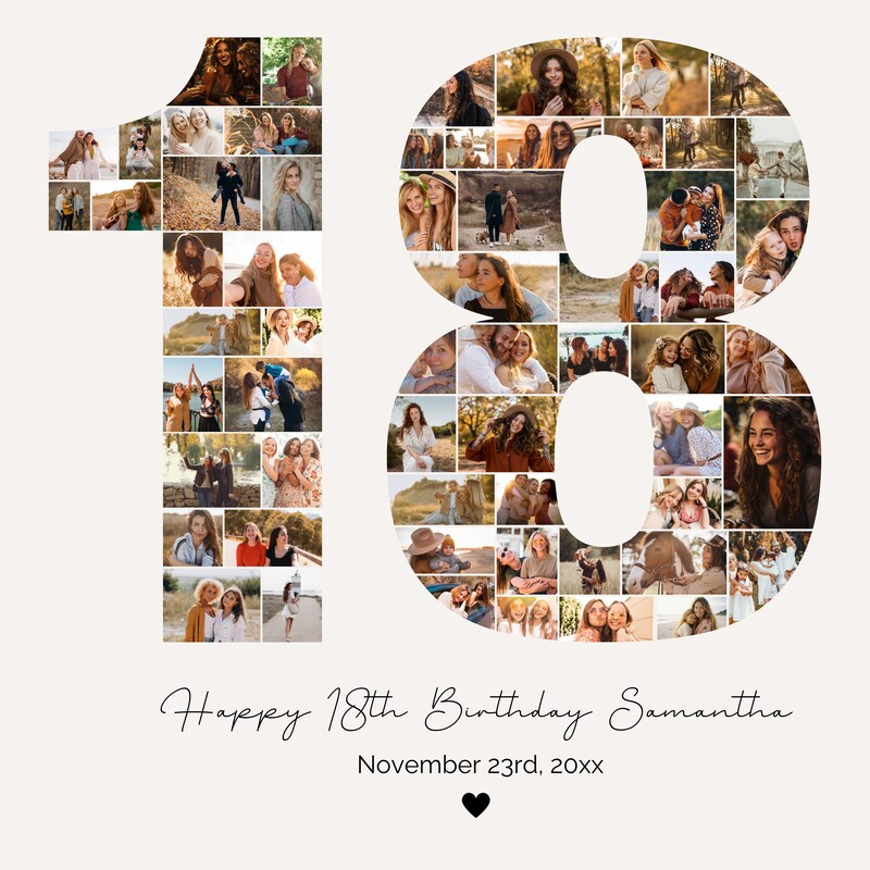 Collage photo 18 ans - Etsy France