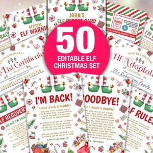 Editable Elf Letter Bundle Elf Arrival Letter Goodbye Letter Elf ...