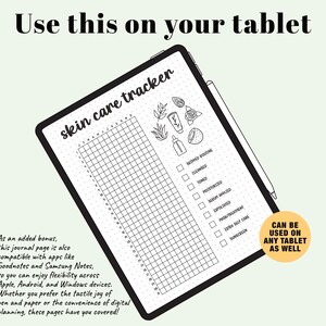 Yearly Skin Care Tracker Printable Journal Page Self Care Tracker ...