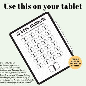 25 Book Challenge Printable / Reading Challenge Tracker / Book Tracker ...