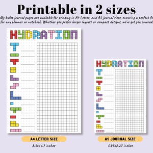 Water Tracker Printable, Monthly Water Intake Tracker, Hydration ...