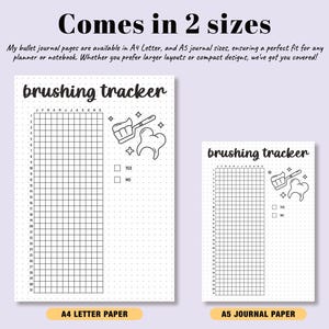 Yearly Teeth Brushing Tracker, Journal Page Printable, Printable ...