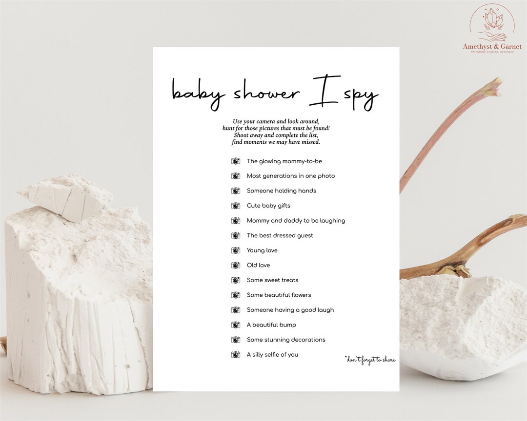 Baby Shower I Spy Baby Shower Game Gender Neutral Shower - Etsy