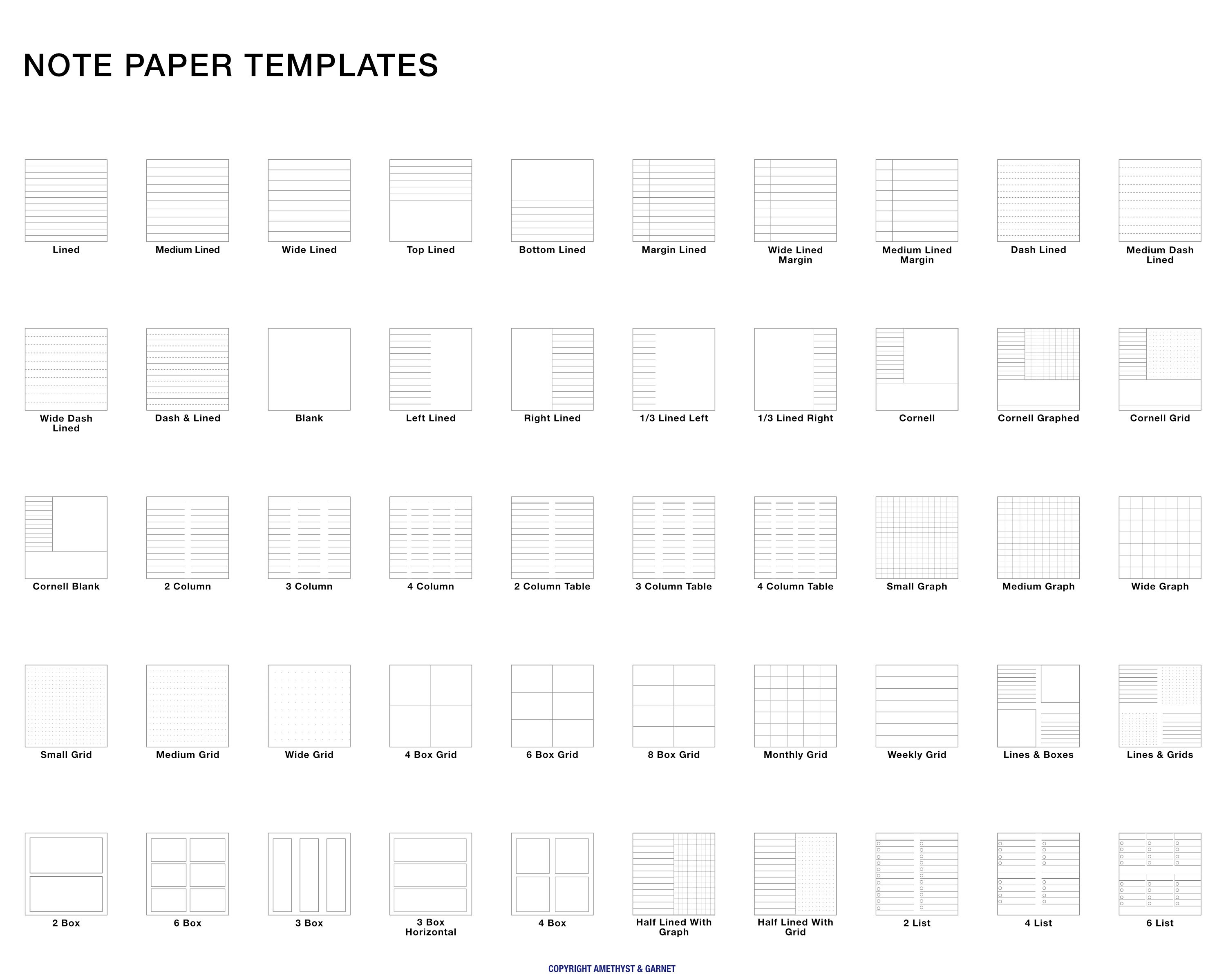 Slate Gradient Digital Notepaper Templates Notetaking Digital - Etsy