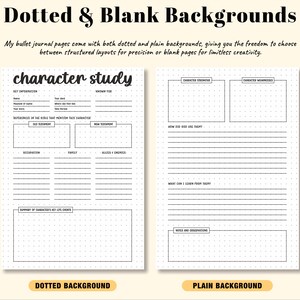 Character Bible Study Template Printable Bible Study Notes Character ...