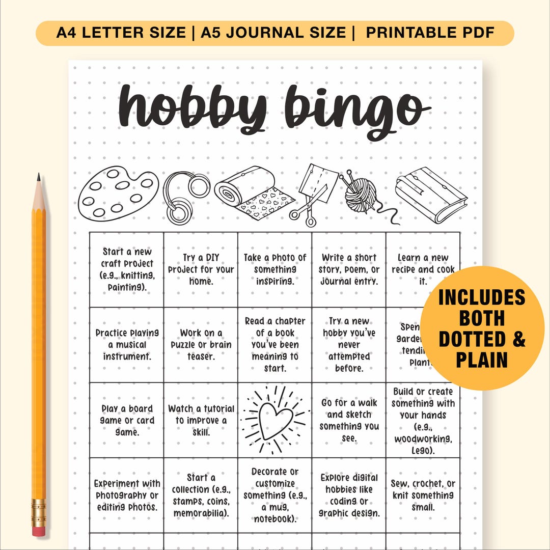 Hobby Art Bingo Cards, Printable Artist Bingo Game, Kids Art Party ...