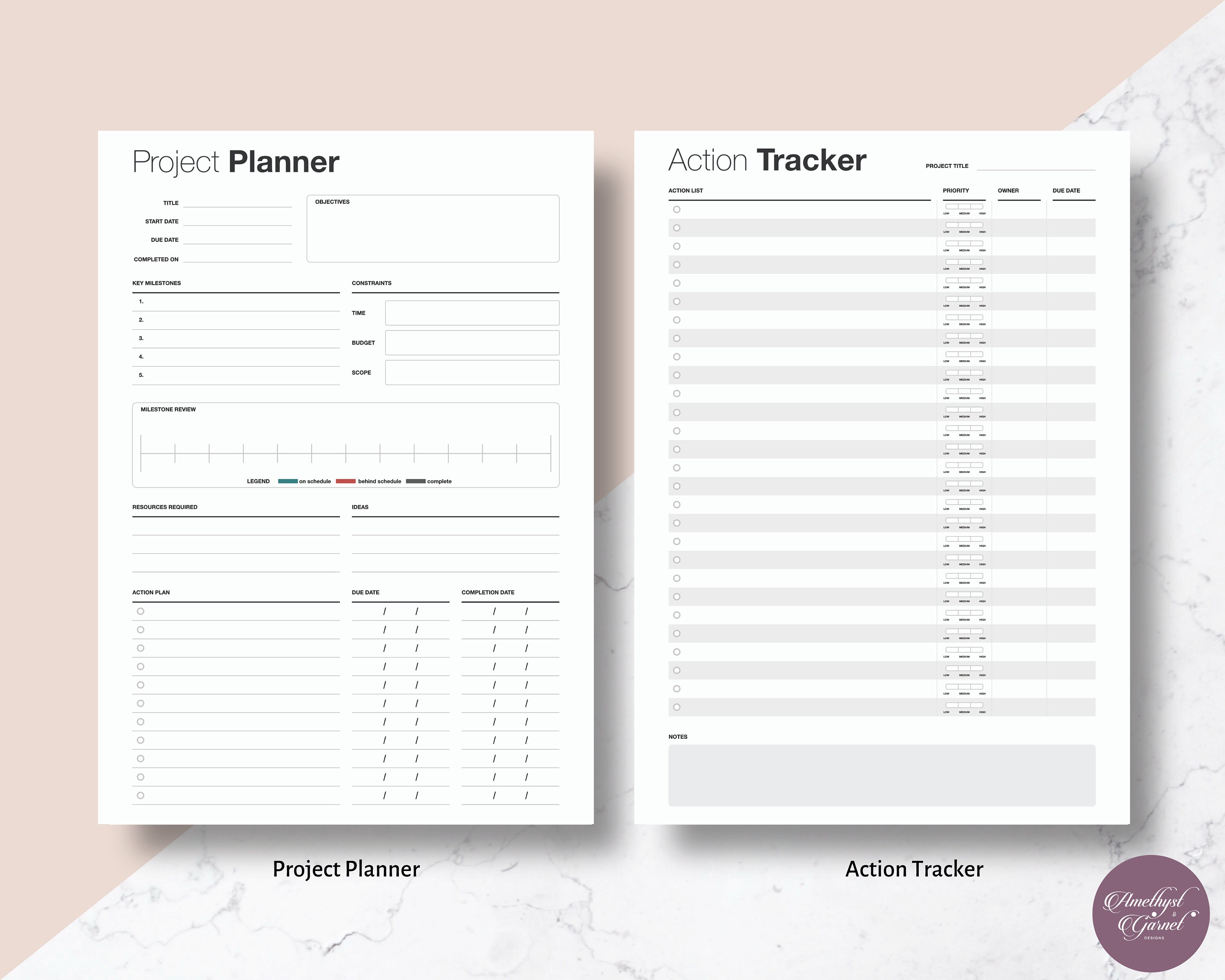 Project Planner Work Planner A5 Project Planner Business - Etsy