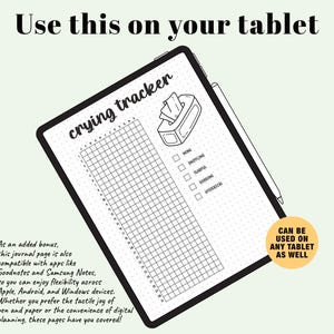 Yearly Crying Tracker Printable Journal Page, Planner Page, Crying Log ...