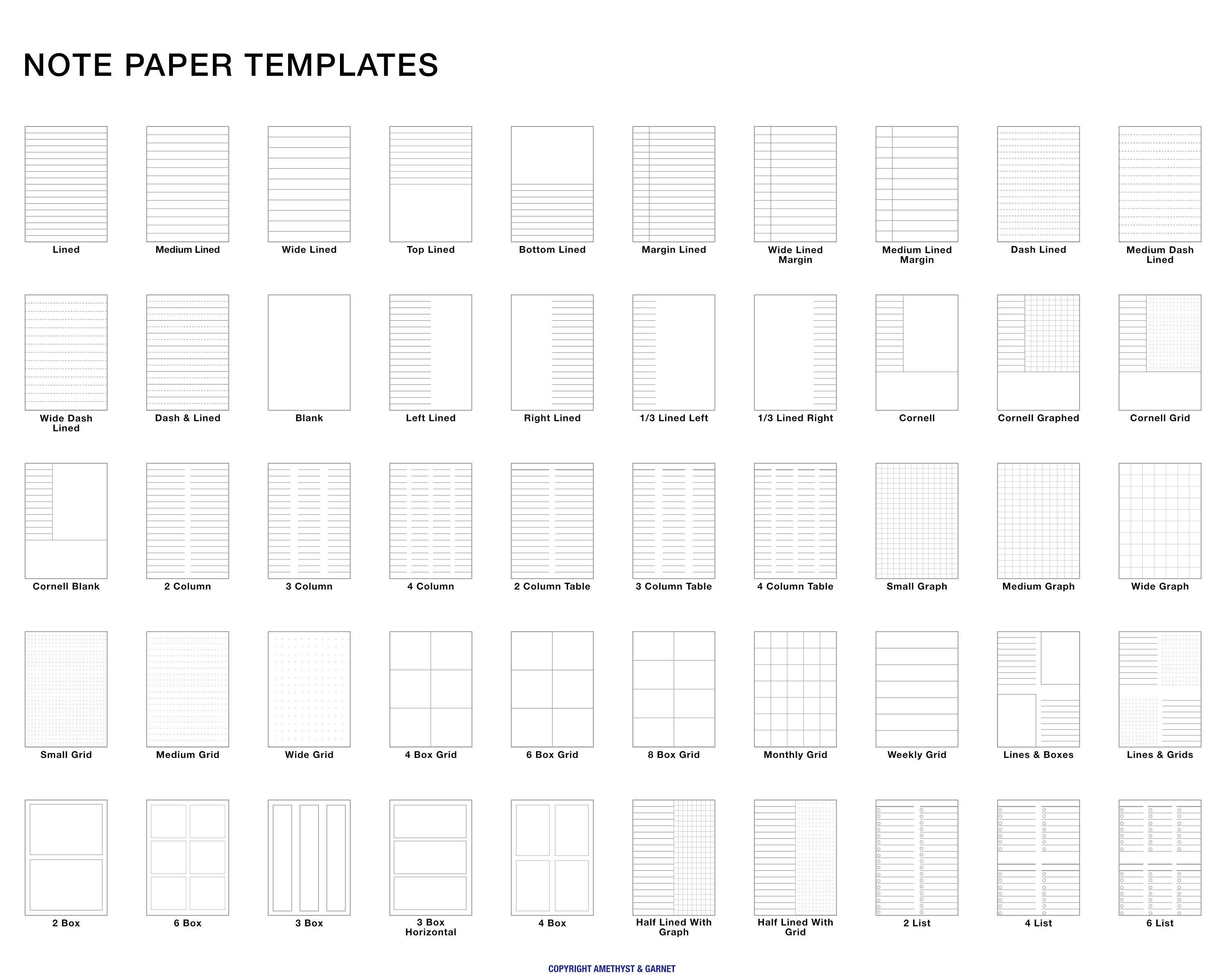 Farmhouse Digital Notepaper Templates Notetaking Digital - Etsy