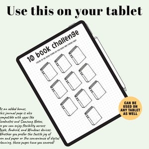 10 Book Challenge, Reading Planner, Reading Tracker, A5 Journal Page ...