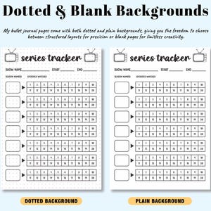 TV Series Tracker Log Printable Journal Page Planner Television Show ...