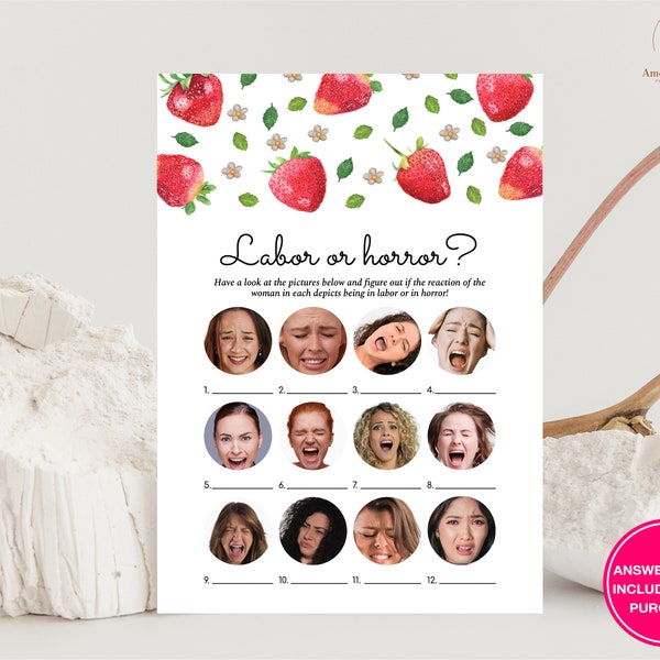 Labor or Horror Baby Shower Game - Etsy