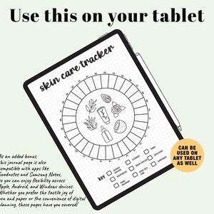 Monthly Skin Care Tracker Printable Journal Page Self Care Tracker ...