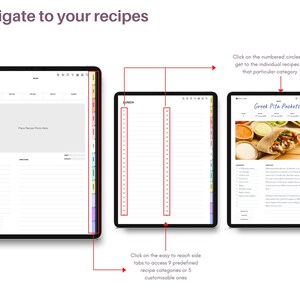 Digital Recipe Book Goodnotes, Hyperlinked Goodnotes Vertical Planner ...