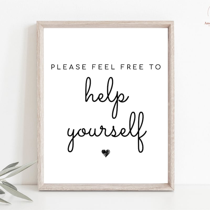 Help Yourself Sign - Etsy