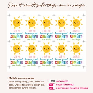 Editable Last Day of School Tag End of Year Friends Gift Tags Great ...