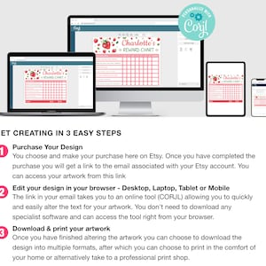EDITABLE Strawberry Reward Chart, Behavior Chart, Daily Chore Chart ...