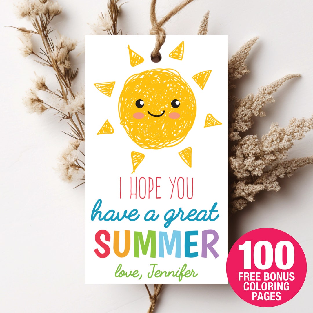 Editable Last Day of School Tag End of Year Friends Gift Tags Great ...