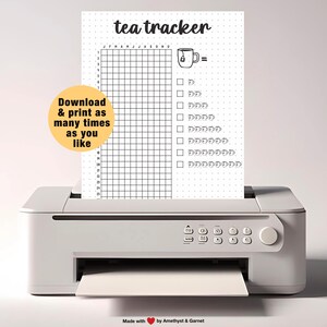 Yearly Tea Tracker, A5 A4 Journal Page Printable, Daily Tea Habit ...