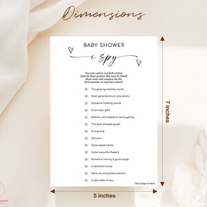 Baby Shower I Spy, Baby Shower Game, Gender Neutral Shower, Editable ...