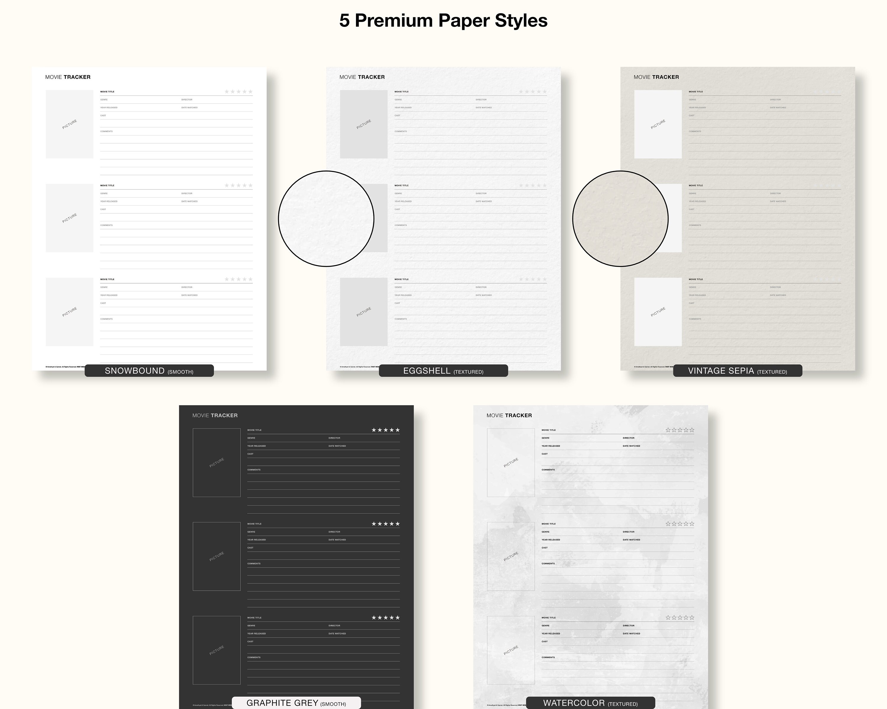 MOVIE TRACKER Priority Matrix Tasks Digital Templates - Etsy
