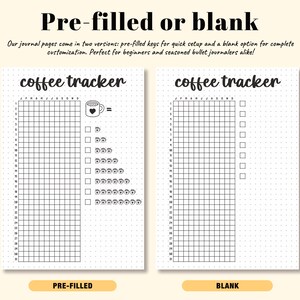 Yearly Monthly Coffee Tracker Printable,a5 Bullett Journal Page,monthly ...