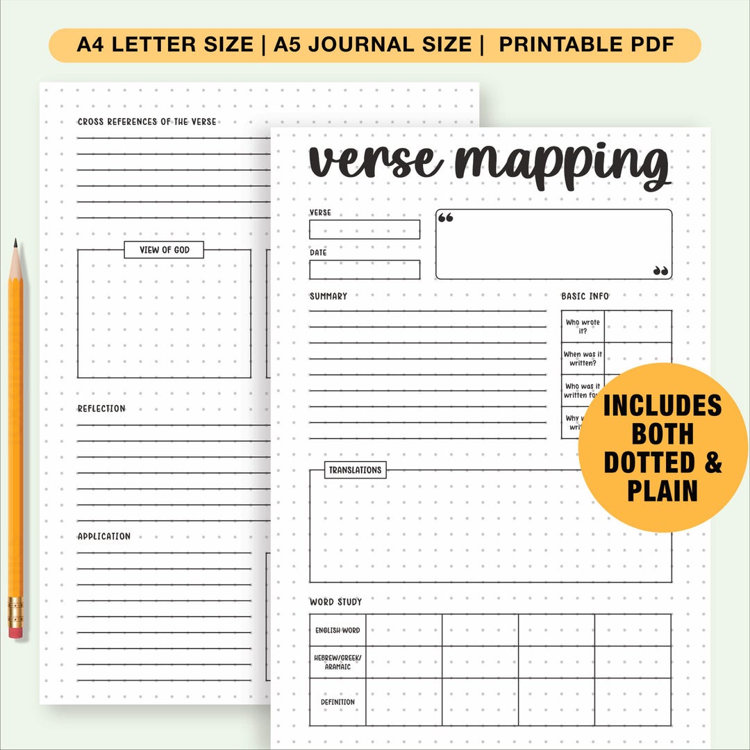 Verse Mapping Template Bible Verse Mapping Printable Bible Study ...