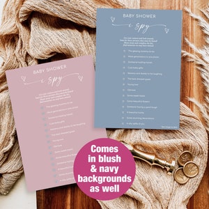 Baby Shower I Spy, Baby Shower Game, Gender Neutral Shower, Editable ...