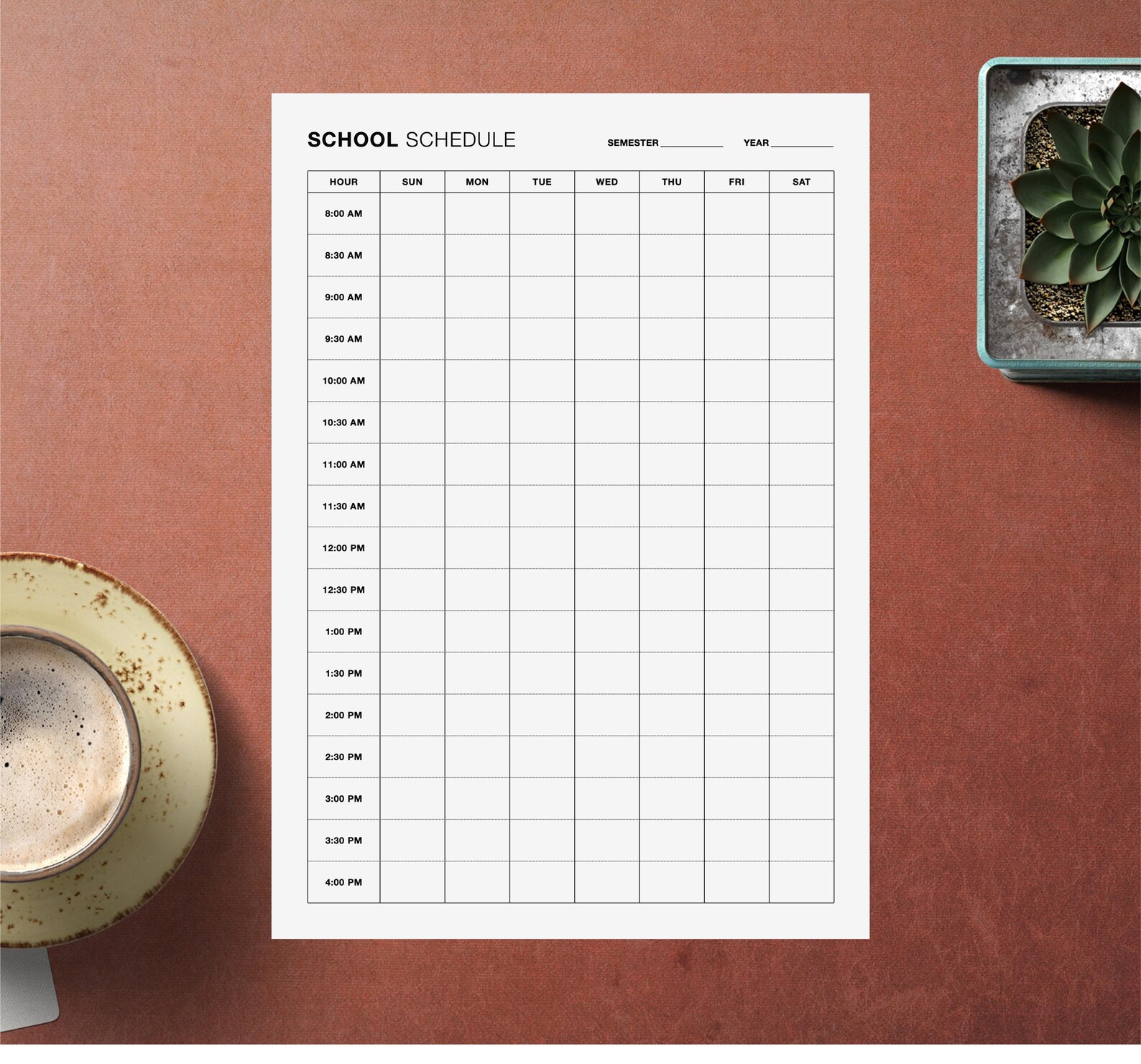 School Schedule, Printable Schedule, School Timetable, Class Schedule ...