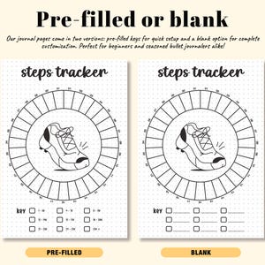 Monthly Monthly Steps Tracker Printable,a5 Bullett Journal Page,daily ...