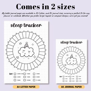 Monthly Sleep Tracker, A5 Journal Page Printable, Daily Sleep Habit ...