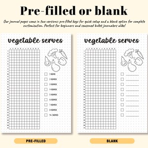 Yearly Vegetable Tracker, Journal Page Printable, Fruit & Veg Habit ...