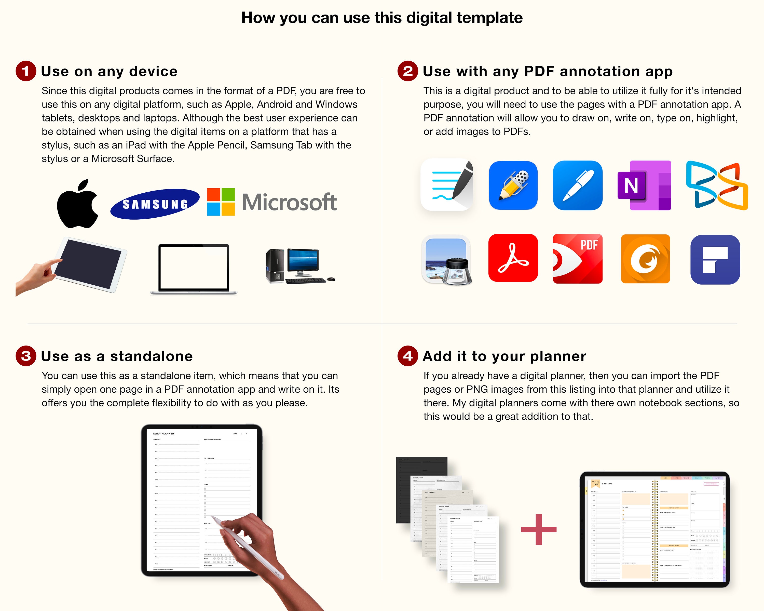 RECIPE JOURNAL LOG Priority Matrix Tasks Digital Templates - Etsy